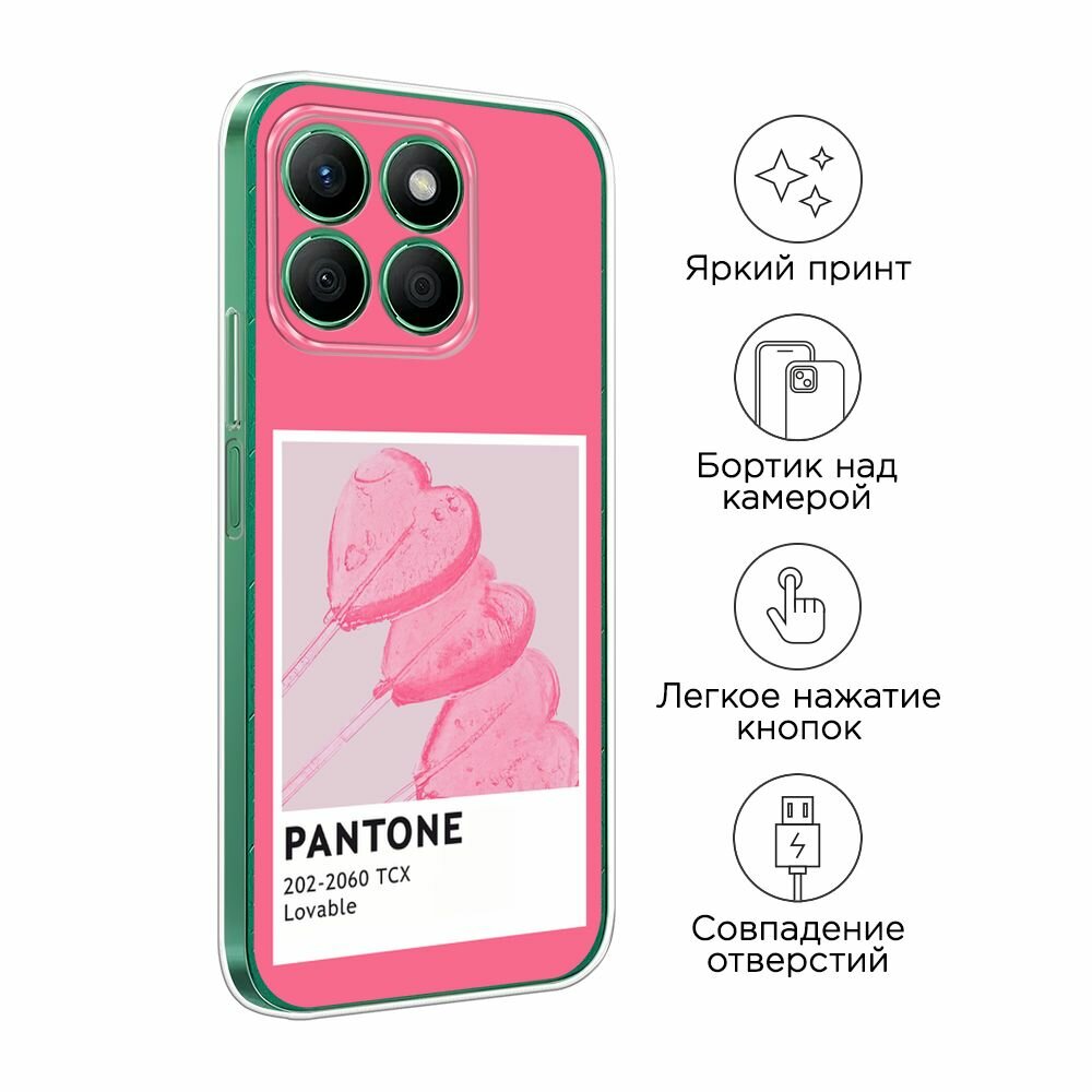 Чехол на Honor X8B / Хонор X8B с принтом "Pantone Lovable 1 - 14 февраля" — фото 1