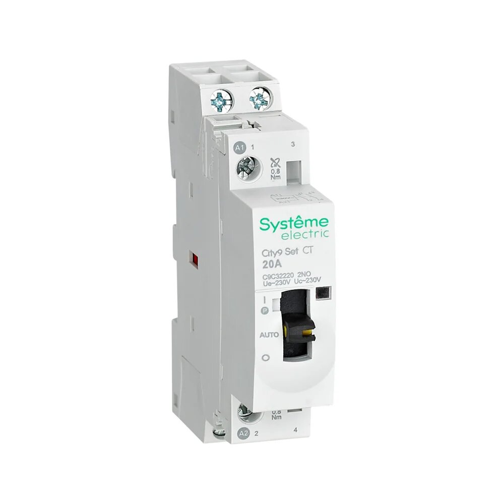 Systeme Electric Контактор City9 set 2 Р, 2 но, 20 А, АС 230 В - 230 В (ранее EZ9C32220) C9C32220