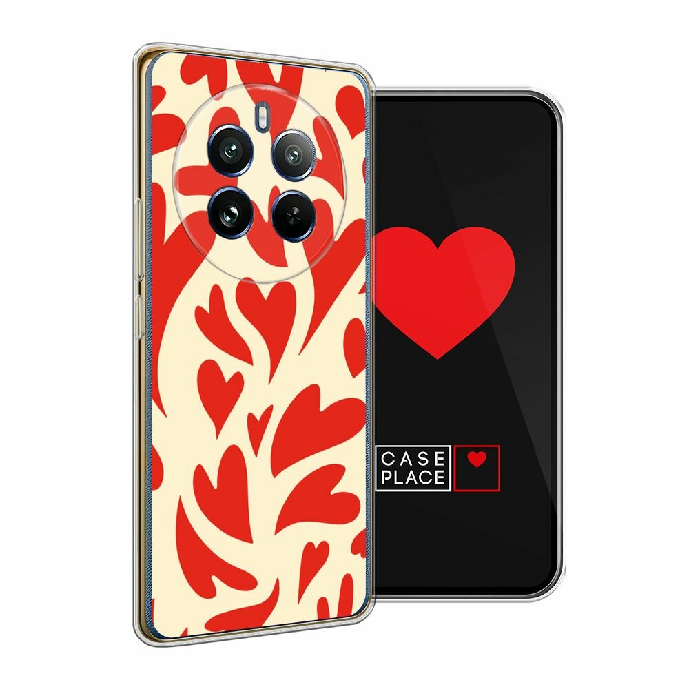 Чехол на Realme 12 Pro / Реалми 12 Про с принтом "Crazy hearts 1 - 14 февраля" — фото 1