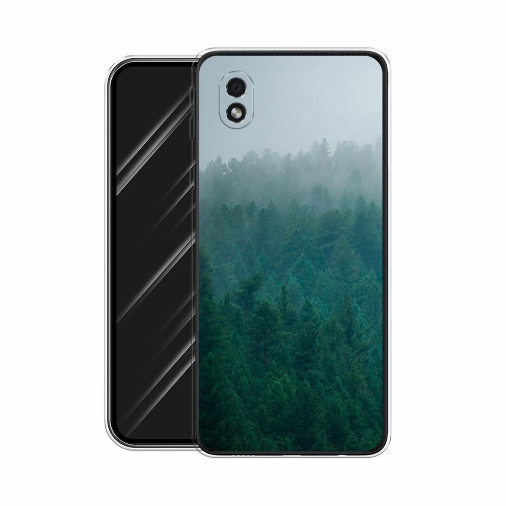 Чехол на Samsung Galaxy A01 Core / Самсунг Галакси А01 Core с принтом "Лес в облаках" — фото 1