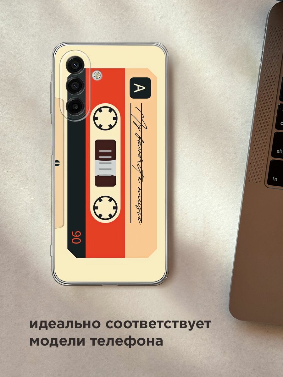 Чехол на Samsung Galaxy A17 / Самсунг А17 с принтом "Бежевая кассета" — фото 1