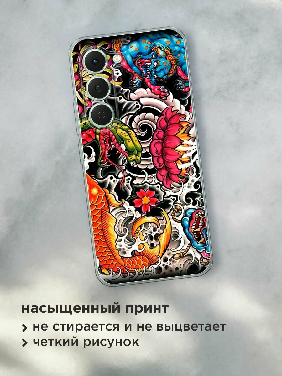 Чехол на Tecno Spark 40 Pro / Текно Спарк 40 Про с принтом "Японское искусство" — фото 1