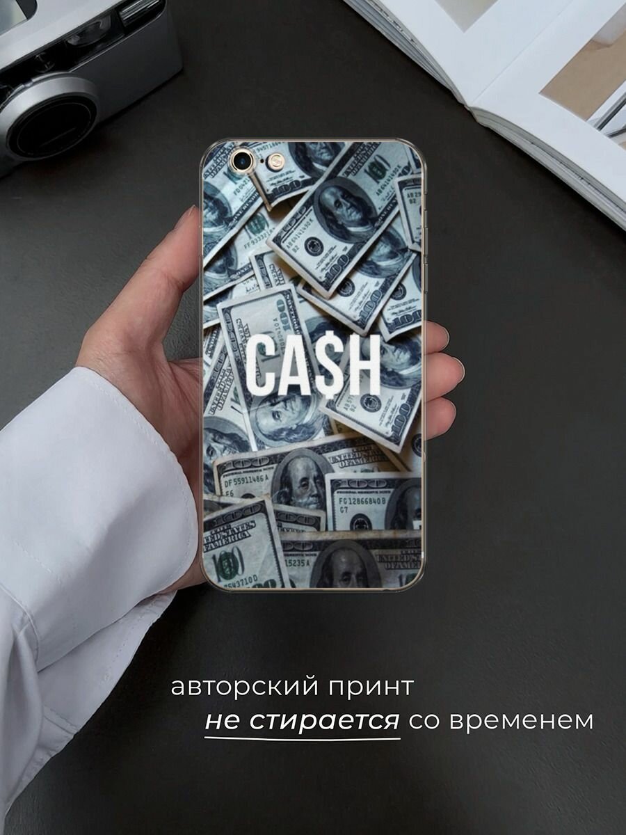 Чехол на Apple iPhone 6 Plus/6S Plus / Айфон 6 Плюс/Айфон 6С Плюс с принтом "Cash" — фото 1