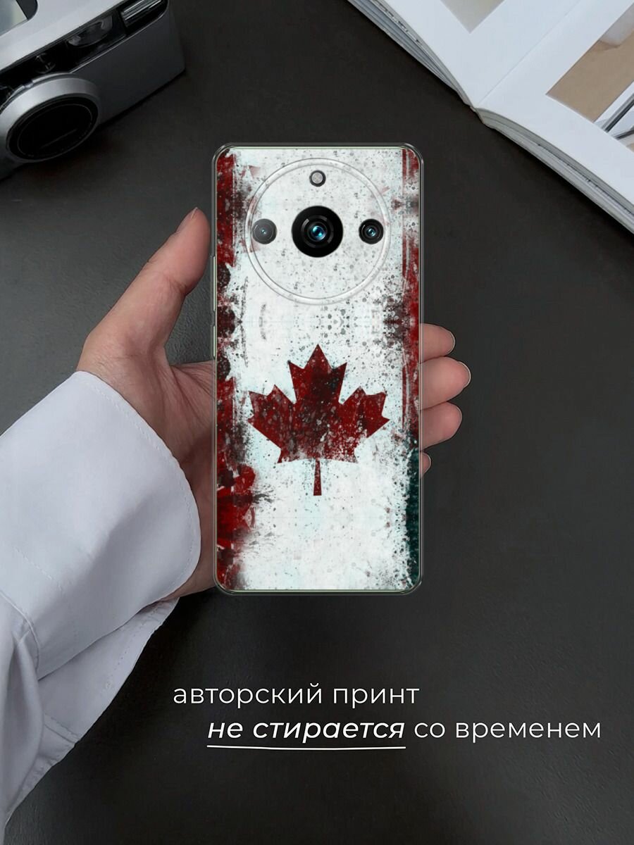 Силиконовый чехол на Realme 11 Pro / Реалми 11 Про с принтом "Канада" — фото 1