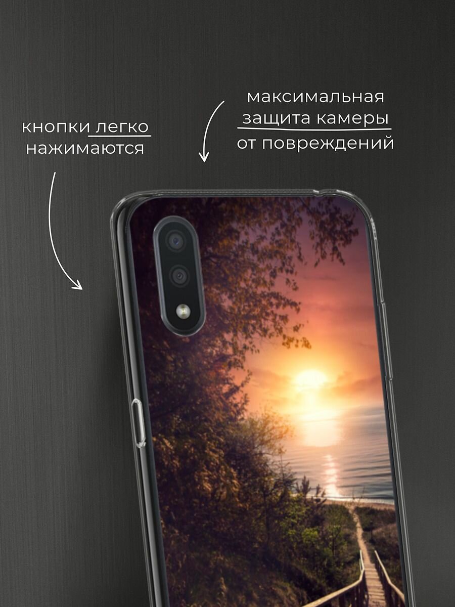 Чехол на Samsung Galaxy A01 / Самсунг Гэлакси А01 с принтом "Мост у воды" — фото 1