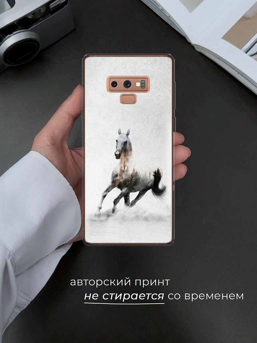 Чехол на Samsung Galaxy Note 9 / Самсунг Галакси Нот 9 с принтом "Лошадь лес" — фото 1