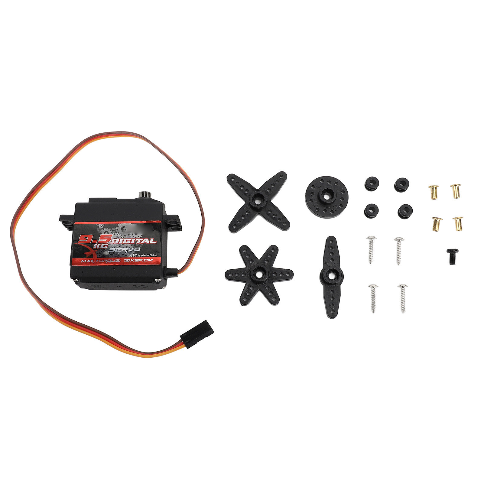 Цифровые сервоприводы для радиоуправляемых моделей весом 9,5 кг, высокомоментные двигатели, рулевое управление с цельнометаллическими шестернями для гусеничных машин, лодок, роботов и конструкторов.