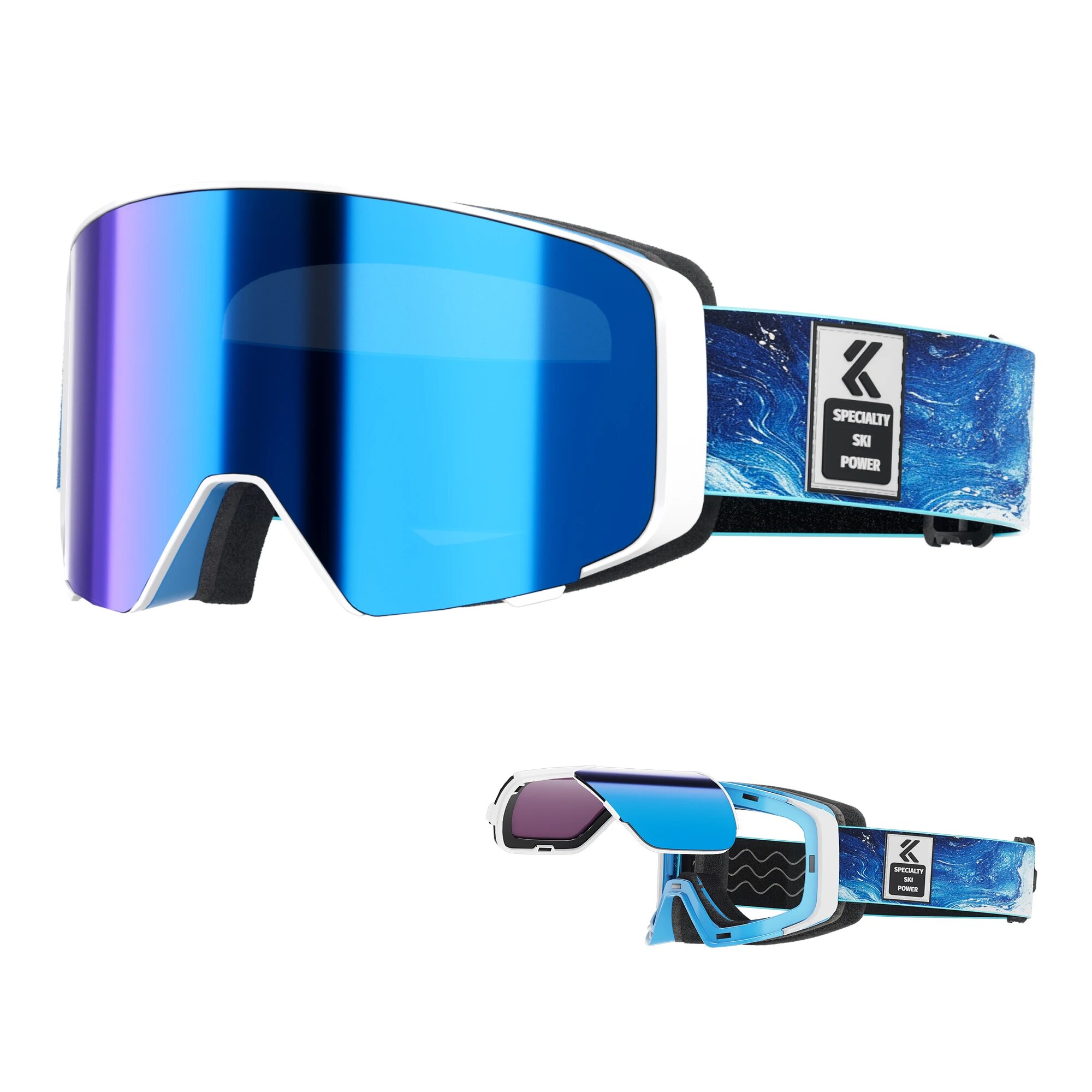 KAPVOE Фотохромные лыжные очки для мужчин и женщин Синий, color-03