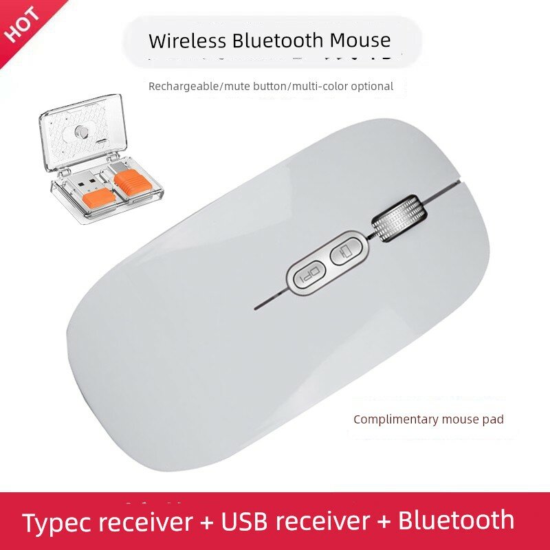 Беспроводная Bluetooth-мышь для ноутбуков Apple MacBook Pro, M2/M13, с зарядкой, бесшумная, для iPad Официальная