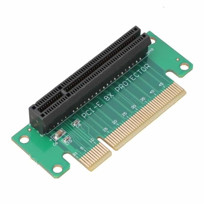 PCI-E 8X 90-градусный адаптер для 1U сервера, - Боковое отверстие