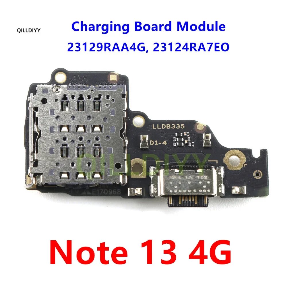 Зарядная плата для Xiaomi Redmi Note 13 4G USB Type-C 2,0, порт, разъем для док-станции, зарядное устройство, гибкий кабель, замена быстрой зарядки