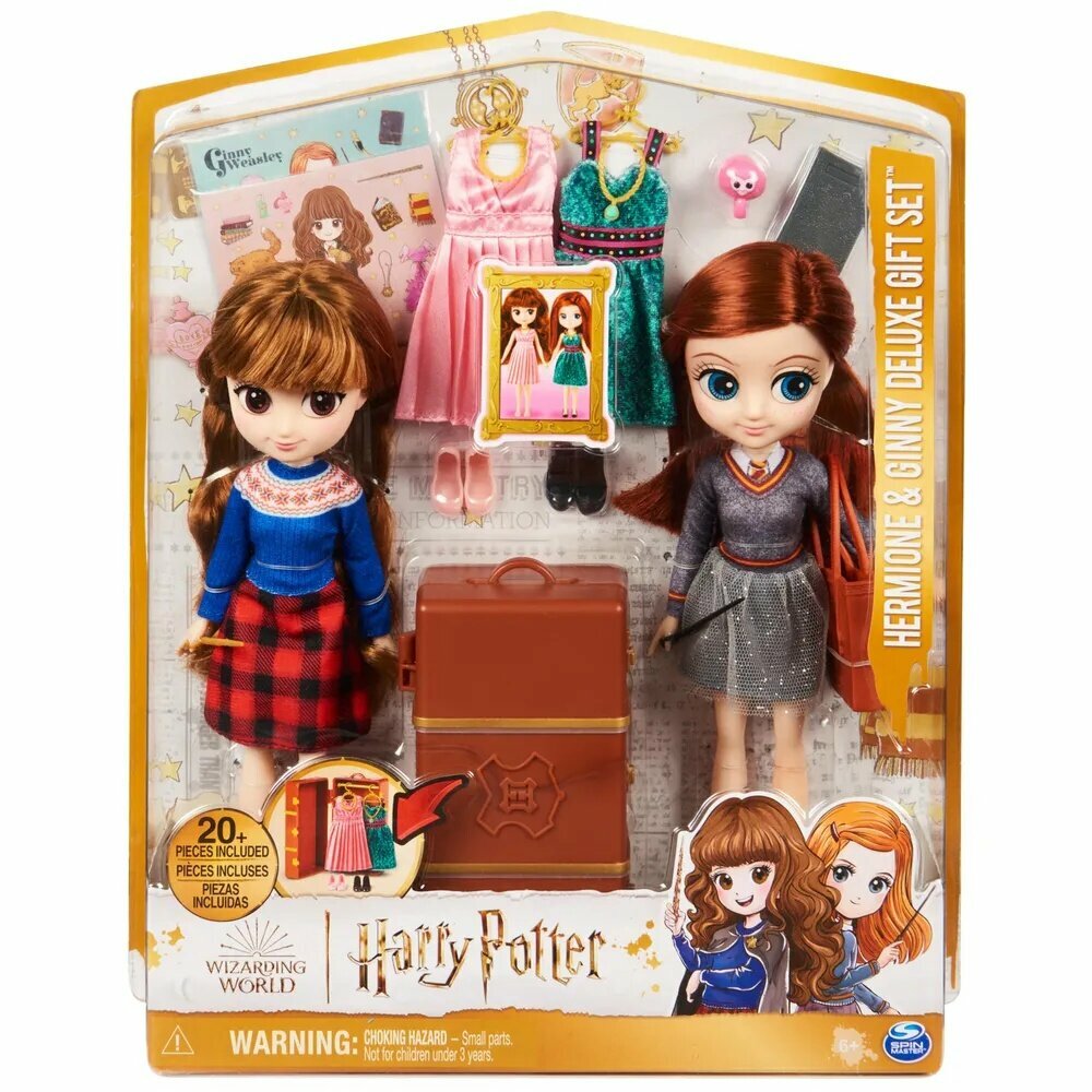 Spin Master Wizarding World Harry Potter Hermione & Ginny Deluxe Gift Set / Коллекционный Роскошный "Волшебный Мир Гермионы И Джинни" Набор Кукол , Подходящий Для Детей Старше 6 Лет