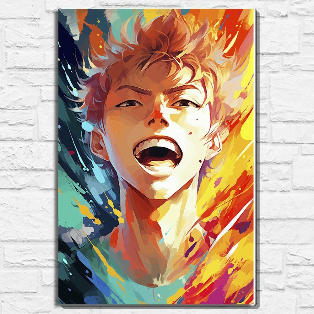 Картина по номерам на холсте аниме Волейбол (Haikyuu! Шоё Хината) - 14979 В 60x40