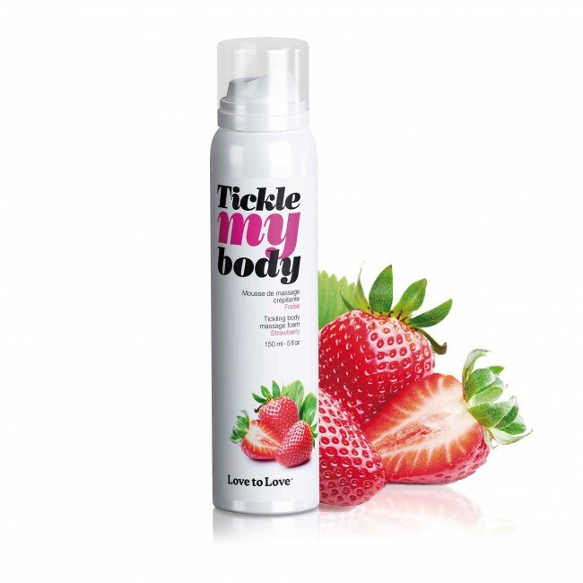 Массажная хрустящая пенка Love to Love TICKLE MY BODY Клубника 150мл