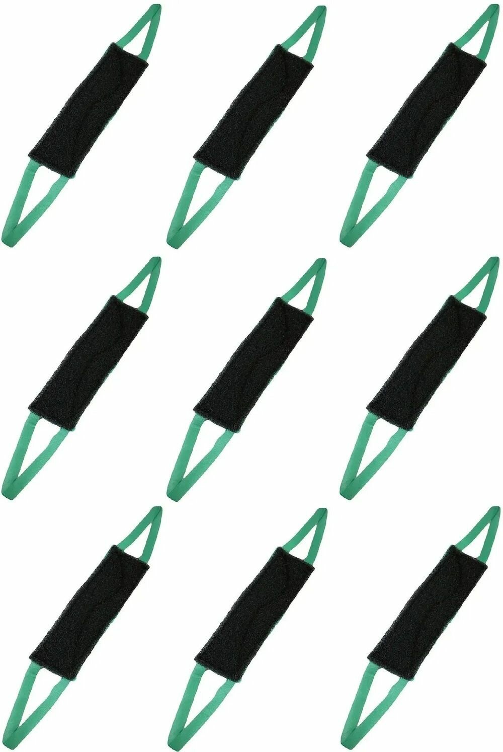Шахтерская Губка банная, Черный жемчуг жестко-мягкая, 9 шт