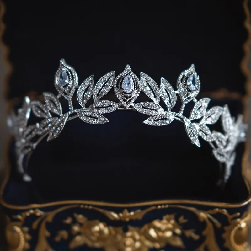 Кристальная диадема George Black Style E Silver Color