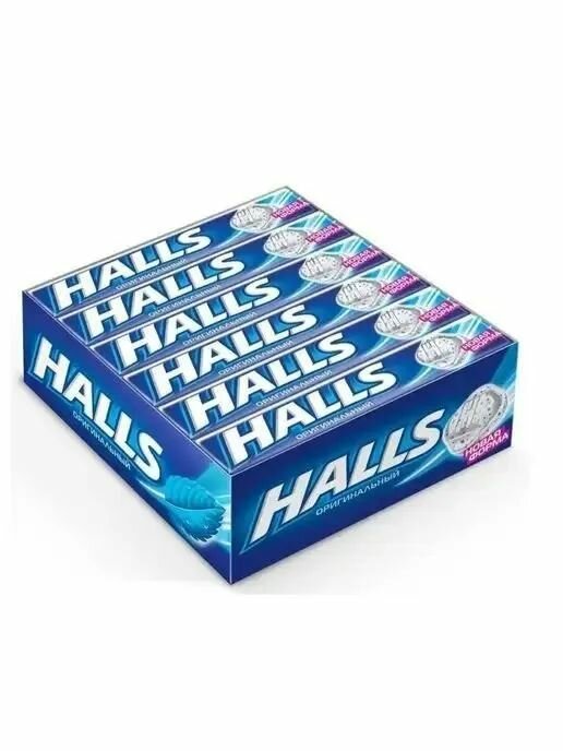 HALLS карамель леденцовая вкус оригинальный 25 г х 12 штук