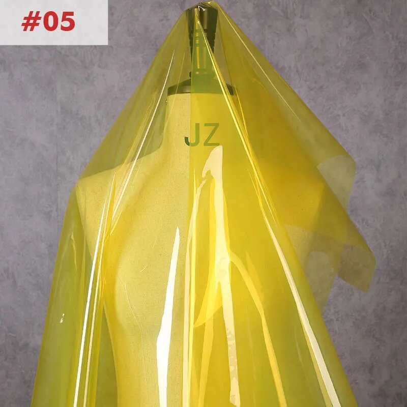 Многофункциональная прозрачная ПВХ-ткань 120х50 см Светло-желтый, 5