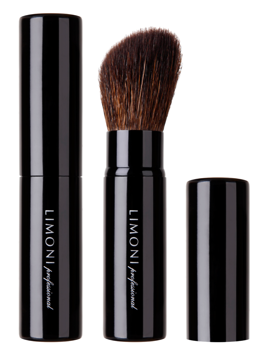 №30 Кисть выдвижная для пудры и румян со срезанным углом (коза), Limoni