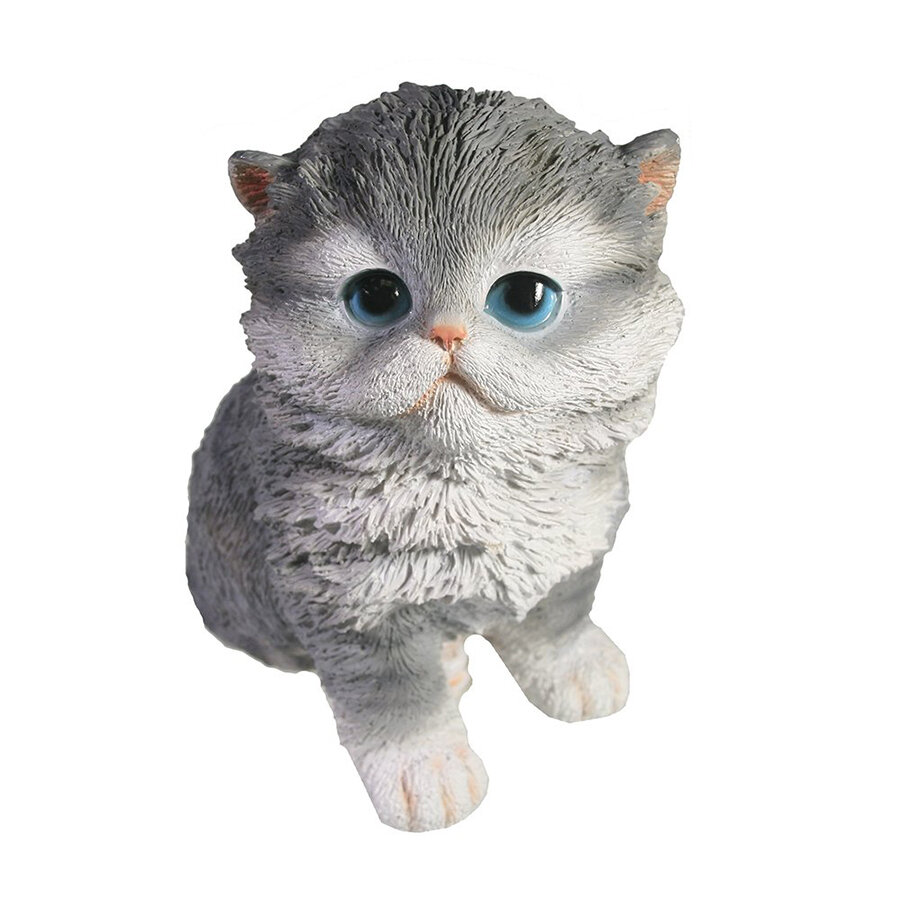 Фигура декоративная Котенок цв. серый 16*11*16см KSMR-713737/F742