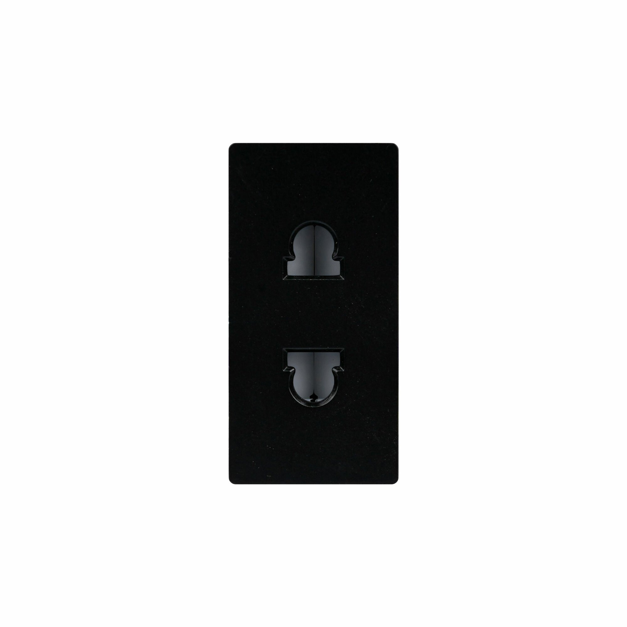 Механизм розетки, 1/2 2 PIN 220В 10А (без рамки) цвет черный