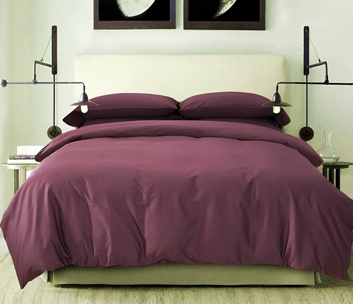 Простыня из тенселя 240 х 260 - М - Черничный смузи