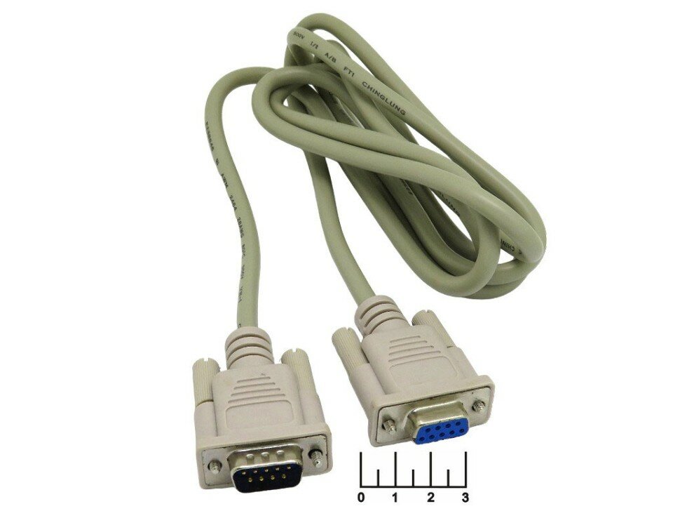 Шнур D-SUB 9pin-D-SUB 9pin гнездо 1.5м Premier (5-953)