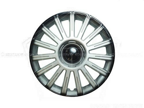 Колпаки декоративные (на пруж.) r-14 "миссури " серебристо-черный (к-т 2 шт) (ак1421)