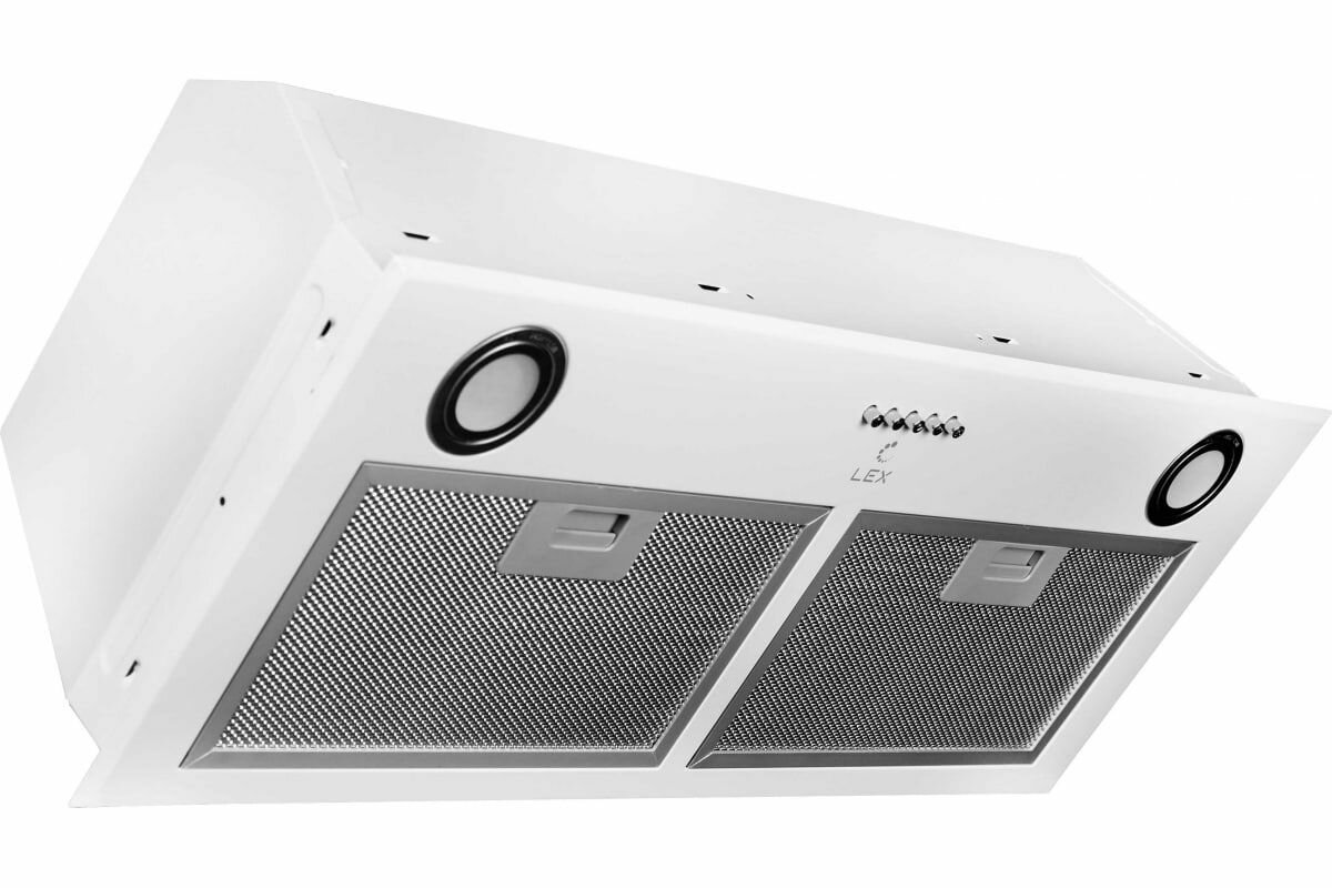 Вытяжка для кухни Lex GS Bloc P 900 White, мощность 200 Вт, ширина встраивания 90 см, периметрическая система всасывания воздуха