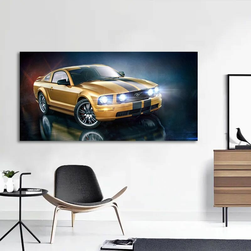 Картина ВсеКартины. тут "Стильные авто", на подрамнике, 40 см x 80 см