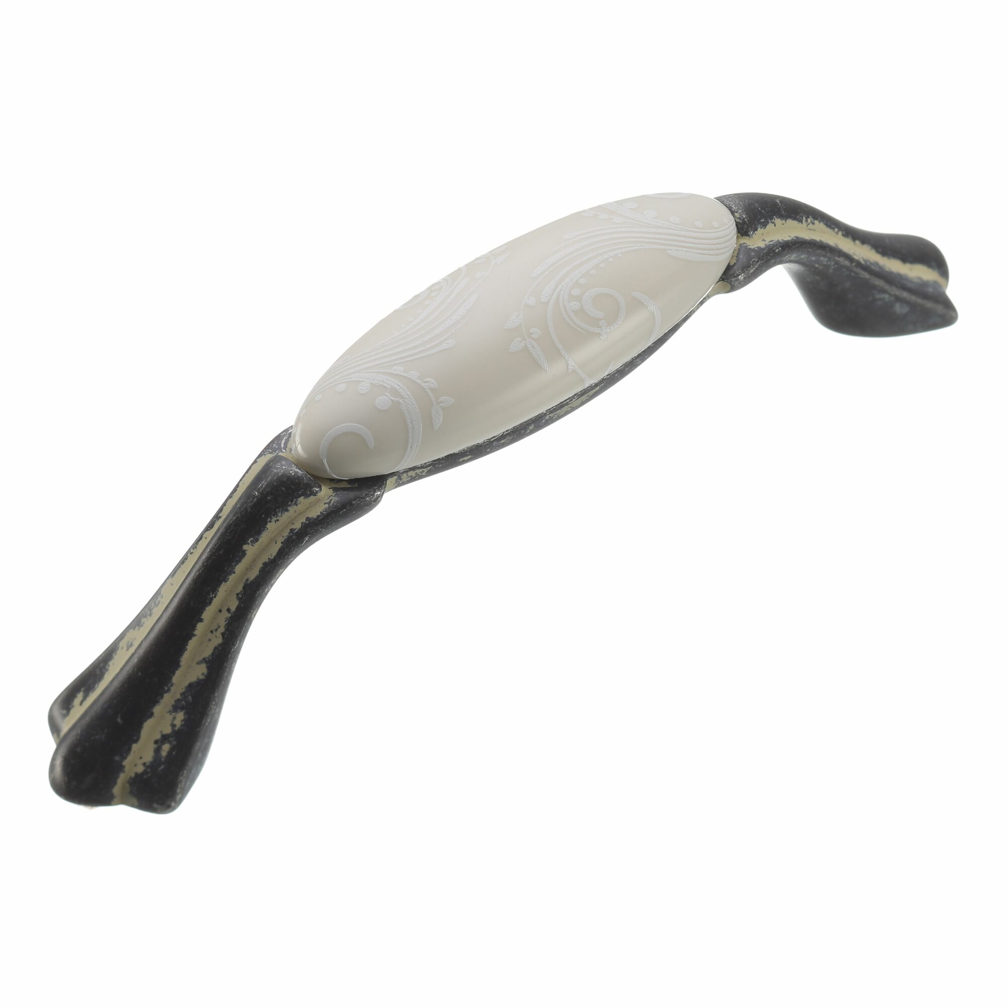 Ручка мебельная скоба GIUSTI LINEA ROMANTIC M75.01. G9. C2G винтажный айвори