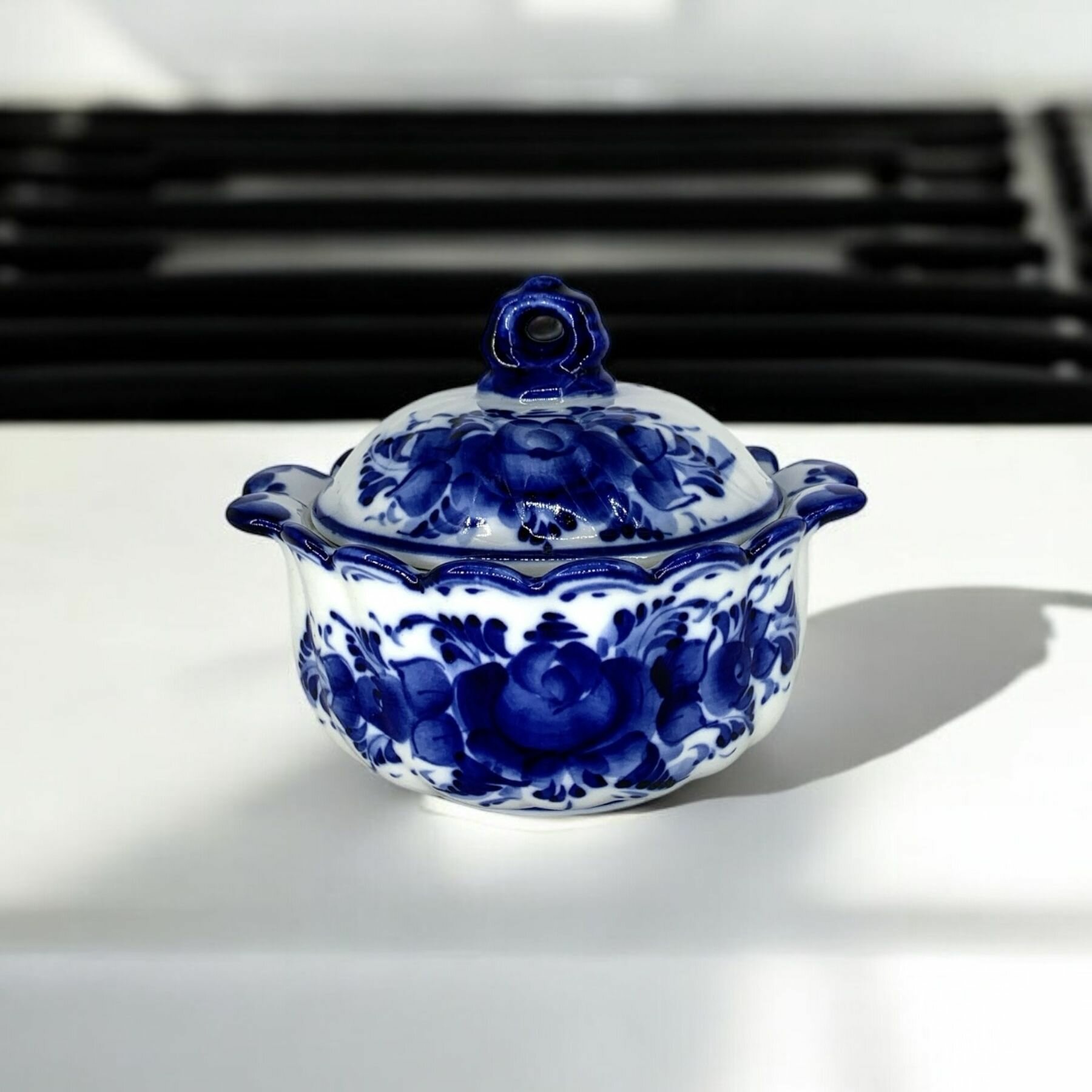 Сахарница 400 мл гжель фарфор