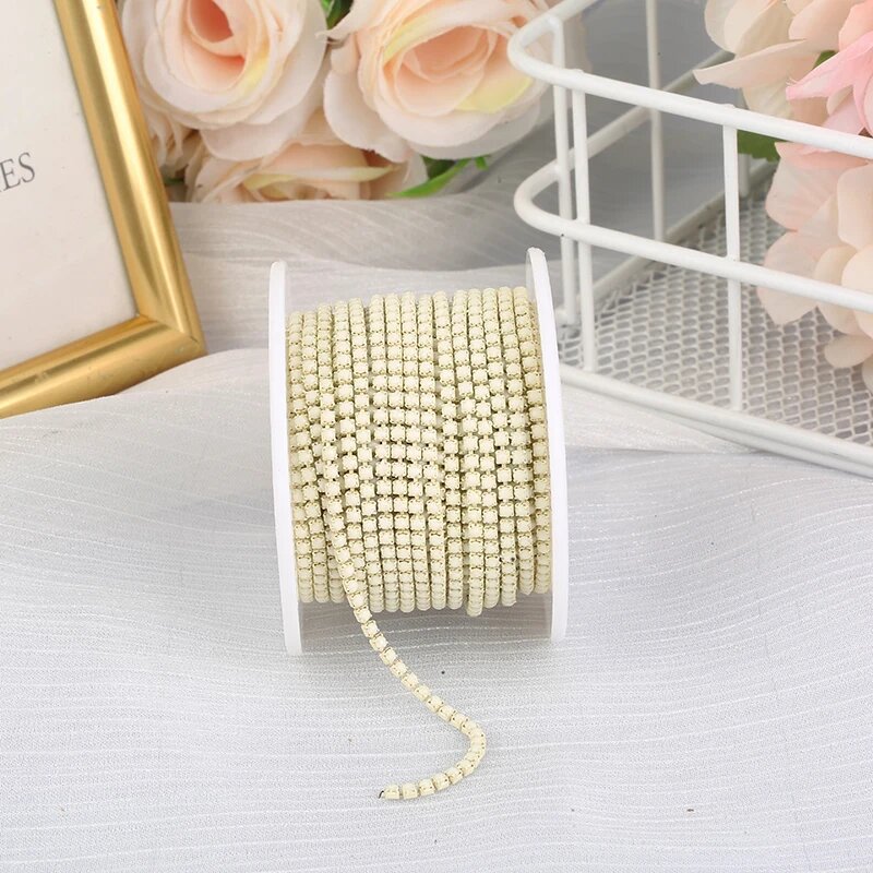 Цепочка для украшений Ivory White, SS6(2mm)-5yards