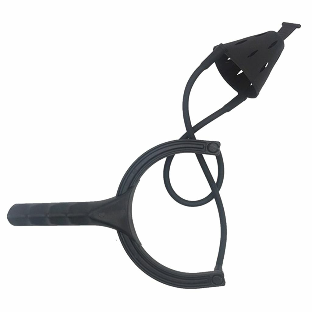 (1 шт.) Круглая миска для метания рыболовной приманки из черной кожи