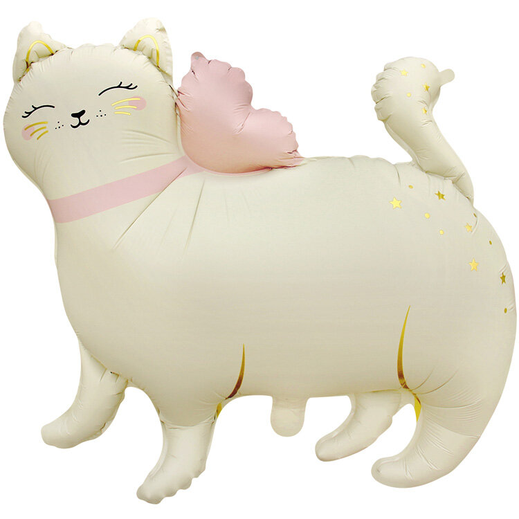 Воздушный шар из фольги. Фигура, Кошечка с бантом, Сатин (27'/69 см, CHN)