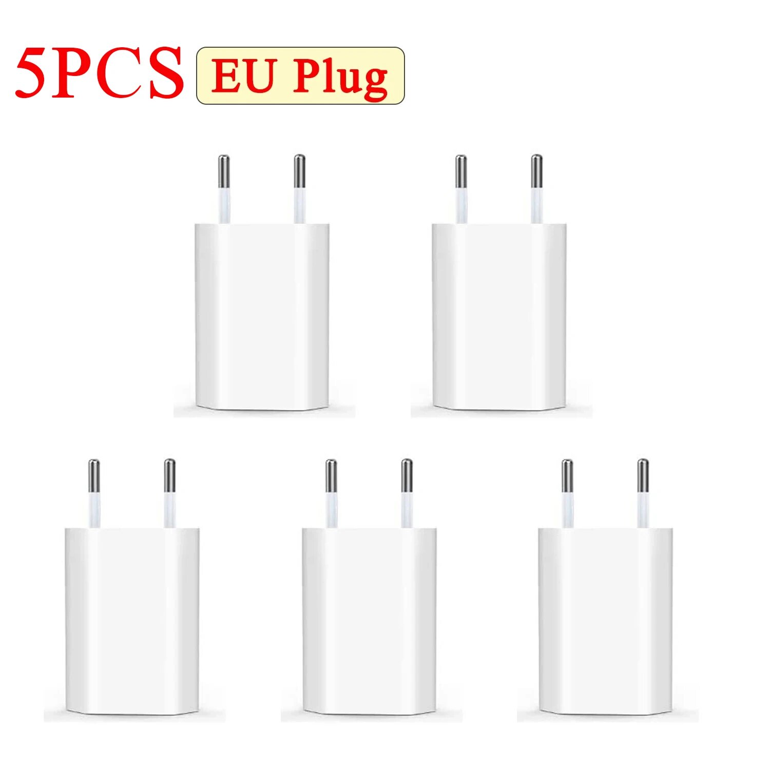 5/1 шт, зарядное устройство для телефона с вилкой европейского стандарта, 5 В/1 А, настенный USB-адаптер для домашнего путешествия для Xiaomi, Samsung, Huawei, Google, зарядное устройство для телефона, головной блок 5-EU Plug