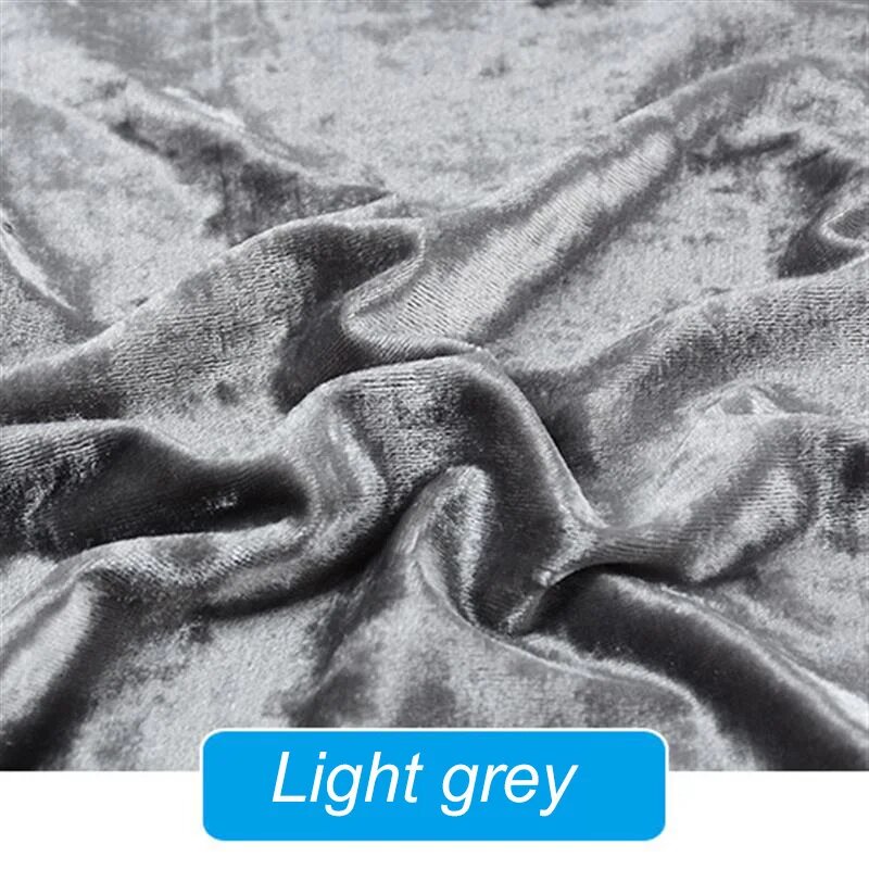 Бархатная ткань Amyries 50*160 см золотого цвета Серый, 50CMx160CM, Lightgrey