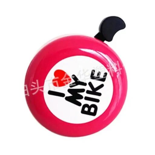 Велосипедный звонок "I ❤ MY BIKE", красный
