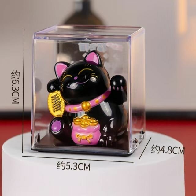 Солнечный денежный кот для автомобиля и дома символ удачи, работает на солнечной энергии, компактный и стильный аксессуар из ABS