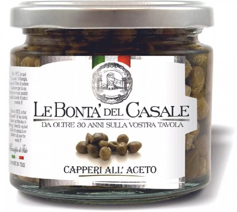 Каперсы LE BONTA' DEL CASALE в винном соусе /стекло/ 212мл