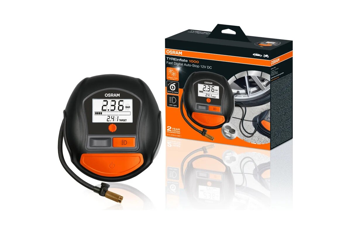 Osram Компрессор O- поршневой 150PSI 40л/мин, 14А 12V OTI1000