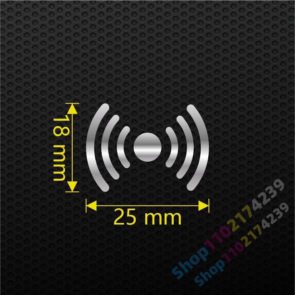 Металлическая наклейка Bluetooth WiFi 18x25 мм, цвет K