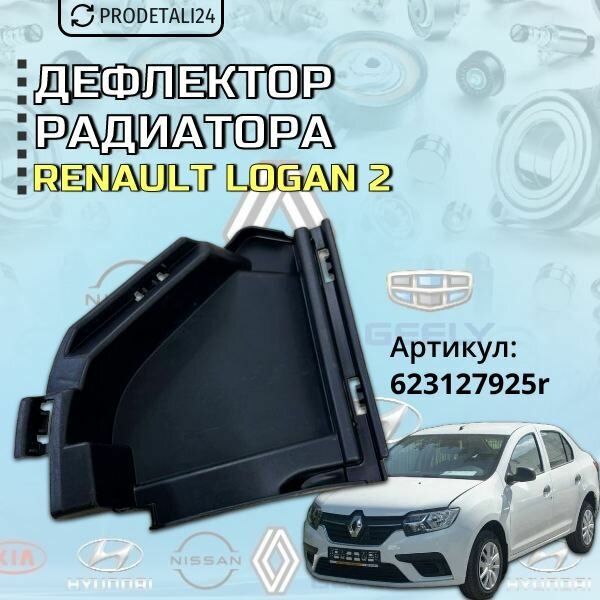 Дефлектор радиатора Renault Logan 2 Артикул: 623127925R