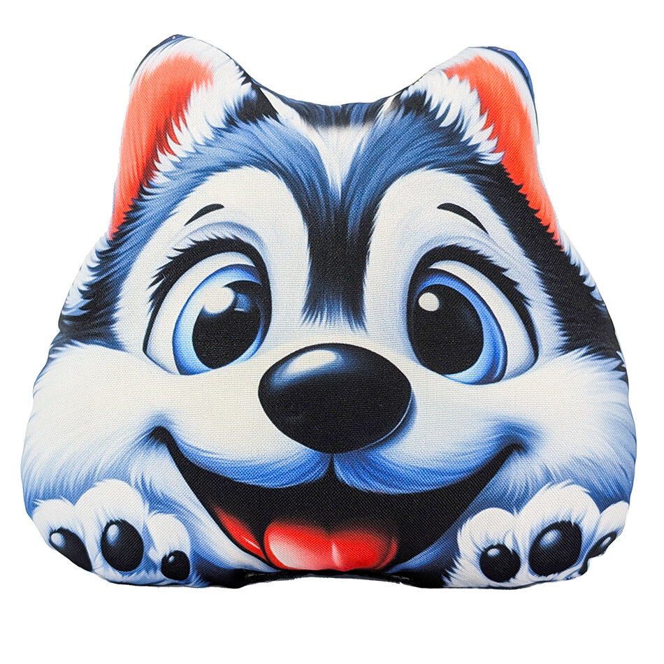 Подушка декоративная Levatoys мордочка, Собачка, 30 см, текстиль, холлофайбер