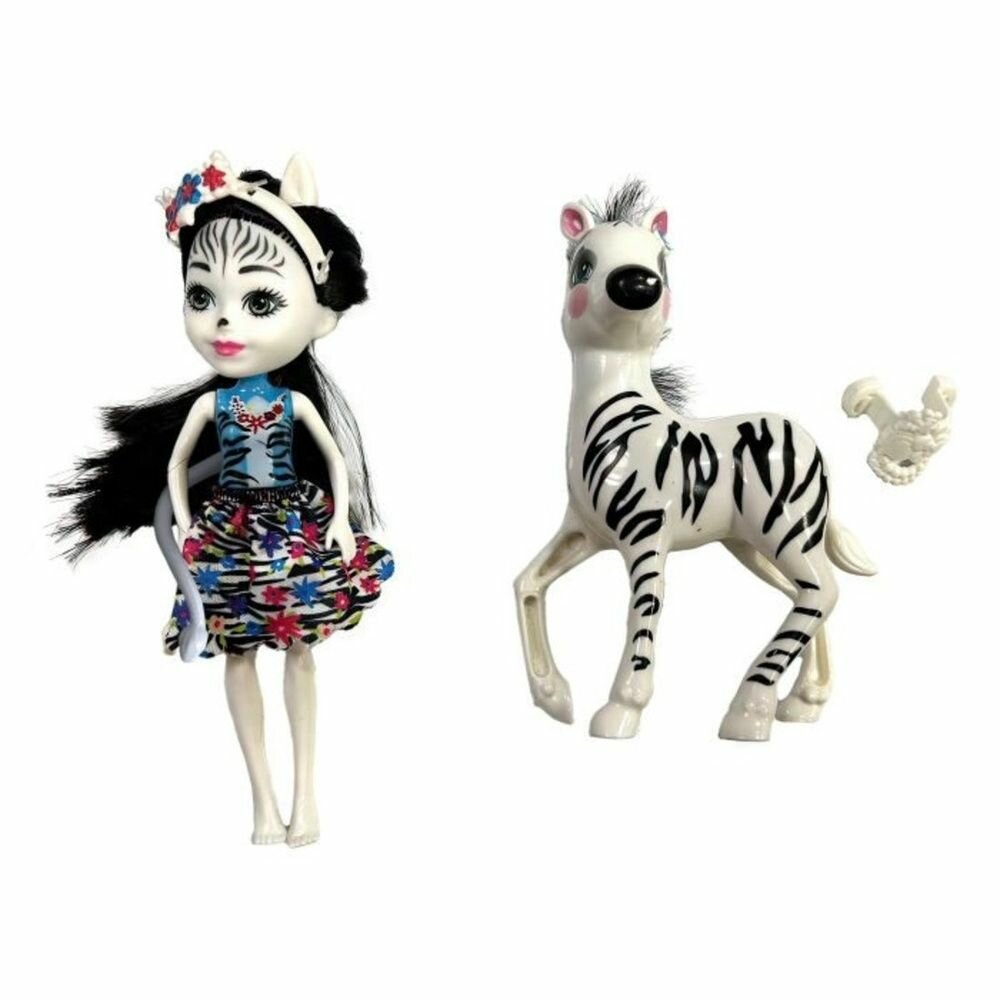 Кукла 1Toy Лесные Феи, с зеброй 16 см (Т24025)