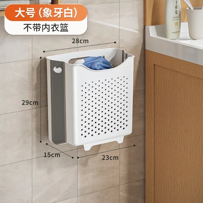 Складная корзина для белья Бытовая складная корзина для белья в ванной комнате, настенная корзина для хранения