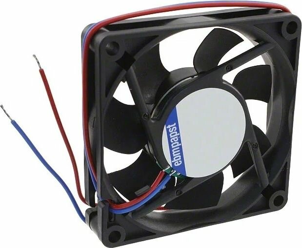 Вентилятор EBM-PAPST 712 F Вентилятор осевой 70х70х15мм,12В DC 1.7Вт скольжения 5300об/мин 2 провода 1шт