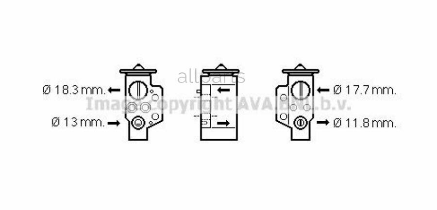 AVA VN1311 Клапан расширительный AUDI