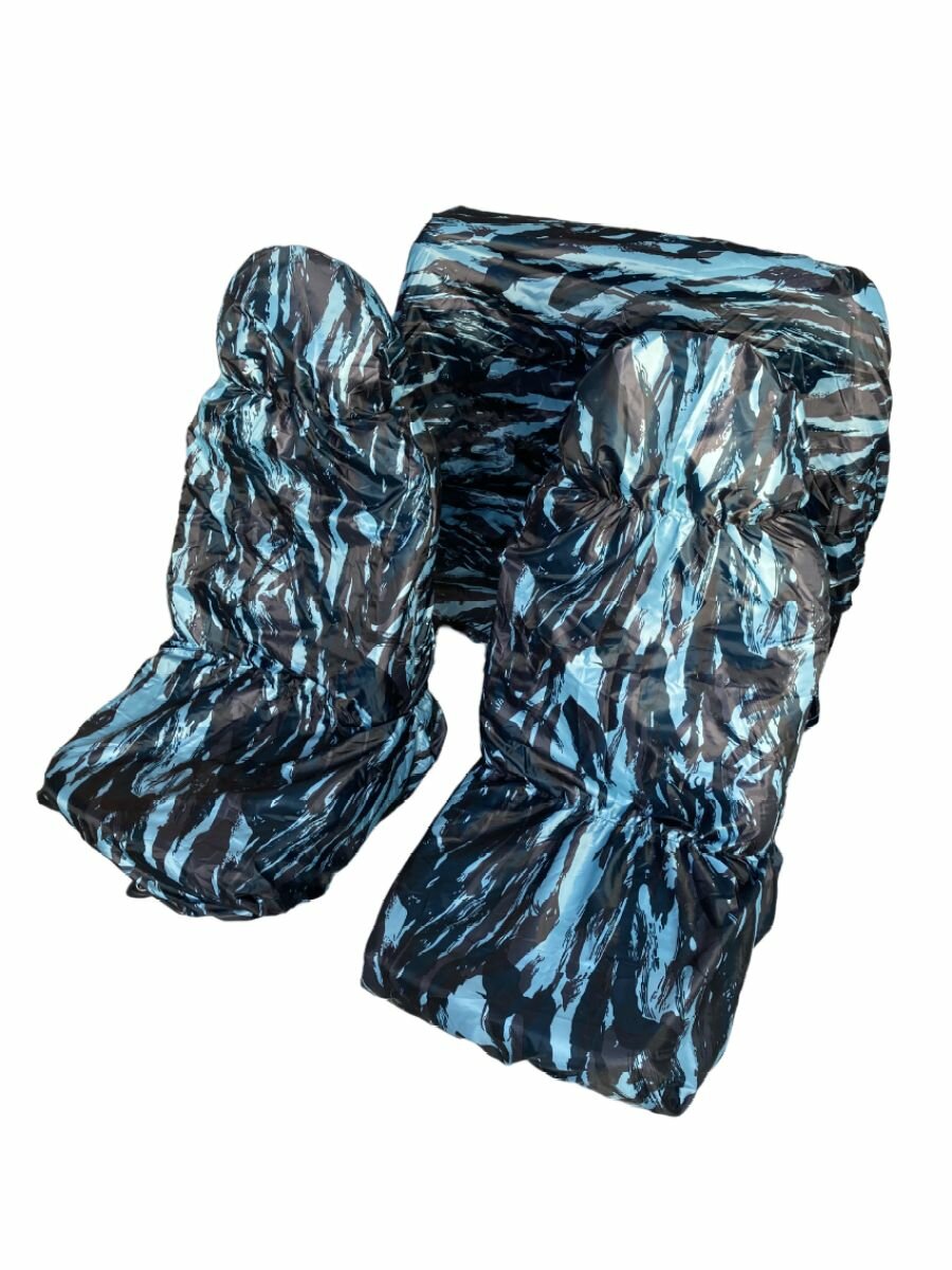 Грязезащитные чехлы на сиденья универсальные (3 шт + мешок) омон с утяжкой