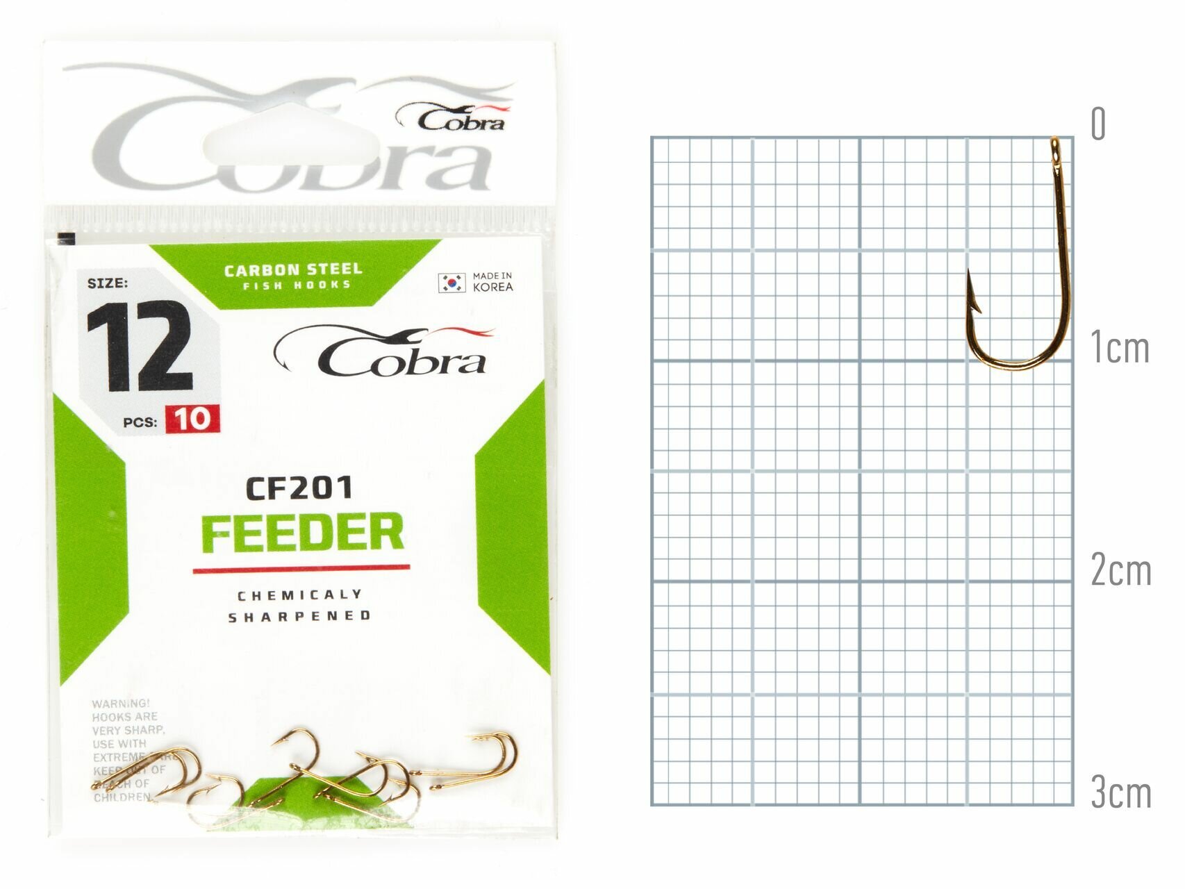 Крючки Cobra FEEDER CLASSIC сер. CF201 разм. 012 10шт. ++